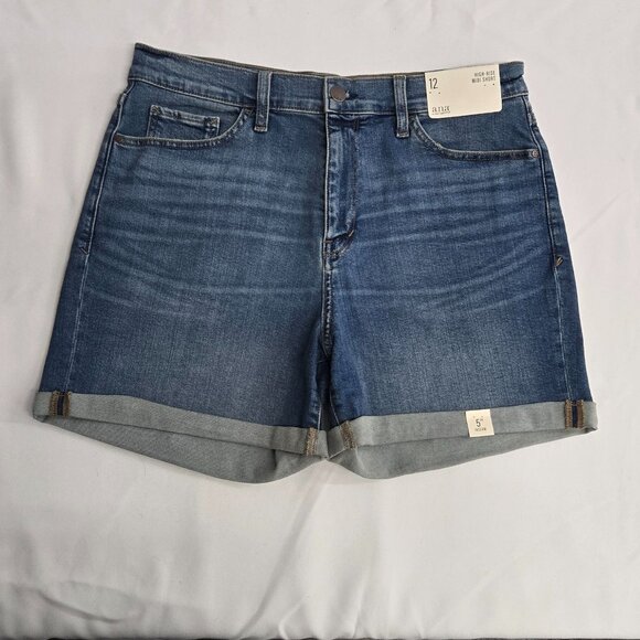 a.n.a | Shorts | Womens Ana Highrise Midi Denim Blue Wash Size 2 Casual ...